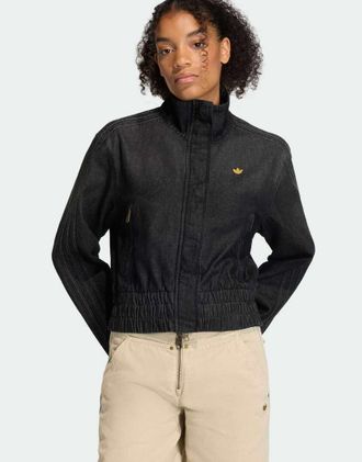 adidas Originals Trainingsoberteil aus Denim in True Black-Schwarz