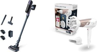Rowenta RH6838 X-Pert 6.60 Essential Akku-Staubsaug Inkl. Polster-& Fugendüse | Rot/Schwarz CV5830 Studio Dry Haartrockner | 3 Temperatur- und 2 Geschwindigke