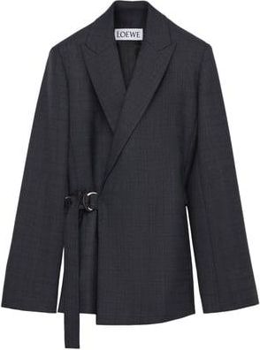 Loewe Veste tailleur drap&eacute;e en laine