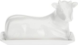 La Porcellana Bianca la Porcellana Mucchine Butterdose Kuh Geschenkbox, Porzellan, Weiß, 19 x 10,5 x 11,5 cm