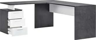 Dmora Schreibtisch Mark, Eck-PC-Schreibtisch, Mehrzweck-B&uuml;rotisch, platzsparender Schreibtisch mit mehreren Positionen, 100 % Made in Italy, 160 x 60 x 75 c