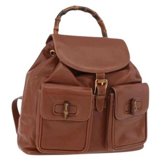 Gucci Pre-owned Lederrucksack - - Pre-owned - Damen - Braun - ONE SIZE