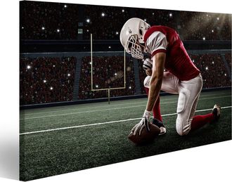 Islandburner Bild Bilder auf Leinwand American Football Spieler im Stadion Poster, Leinwandbild, Wandbilder