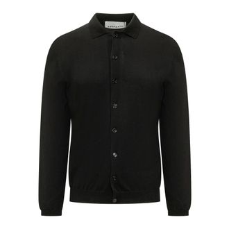 Amaranto Amar&aacute;nto, Homme, Pulls, Noir, Taille: L Polo en maille &agrave; manches courtes