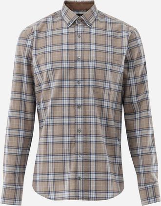 van Laack Kariertes Flanellhemd mit Button-Down-Kragen
