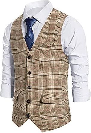 Generic Gilet traditionnel pour homme - Beige - &Eacute;l&eacute;gant - Vert - &Eacute;l&eacute;gant - Gris - Vert - Gilet traditionnel pour homme - Rouge - Velours - Gilet d&eacute;t&eacute; - Gilet 