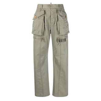 Dsquared2 Skinny Stretch Baumwoll-Cargohose - - Trousers - Damen - Gr&uuml;n - XS