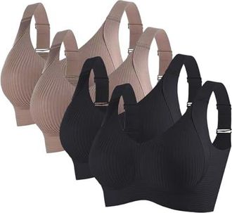 Generic Anneau fin sans dentelle, sous-v&ecirc;tements confortables et respirants, grande boucle, soutien-gorge f&eacute;minin, gilet profond, bralette, soutien-gorge sans