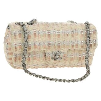 Chanel Sac bandouli&egrave;re vintage Pre-owned en toile - Femme - Pre-owned - Rose - Taille: ONE Size