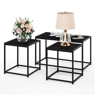 Furinno Camus ensemble Salon Moderne Basse et deux Tables de Bout, Americano, One Size