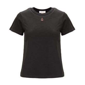 Alexander McQueen T-Shirt mit Rundhalsausschnitt - - Tops - Damen - Schwarzk - M