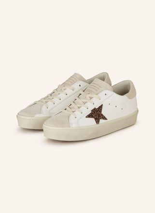 Golden Goose Sneaker Hi Star Mit Pailletten weiss