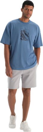 Dagi Grey Knitted Regular Regular Waist Interlock Short Leg Shorts, S