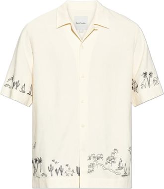 Paul Smith Homme, Chemises, Beige, Taille: L Chemise avec broderie d&eacute;corative