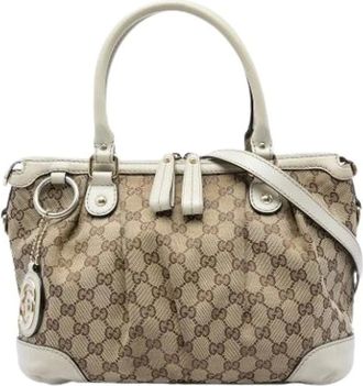 Gucci Sac Sukey Pre-owned - Femme - Pre-owned - Beige - Taille: ONE Size