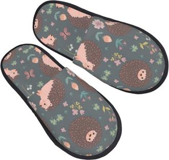 Generic H&eacute;risson Mignon Et Fleurs Homme Femme Chaussons Respirantes Chaussures De Maison Chaud Slippers Pour Ext&eacute;rieur Hiver Maison M