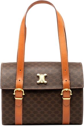 Celine Crossbody Bags - Macadam Coated Canvas Triomphe Blason Handbag - Gr. unisize - in Braun - f&uuml;r Damen