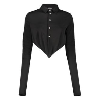 Diesel Cropped Shirt - - Blouses & Shirts - Damen - Schwarzk - M