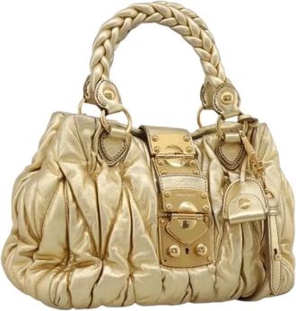 Miu Miu Sac &agrave; main Pre-owned - Femme - Pre-owned - Jaune - Taille: ONE Size