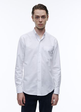 Fursac Chemise blanche en Oxford de coton - Taille S - Homme