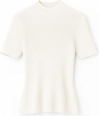 John Richmond Femme, Pulls, Blanc, Taille: 40 FR Top &agrave; manches courtes au design essentiel
