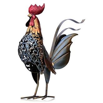 Tooarts Coq Sculpture en Métal Sculpté Maison Oeuvre dArticles dAmeublement