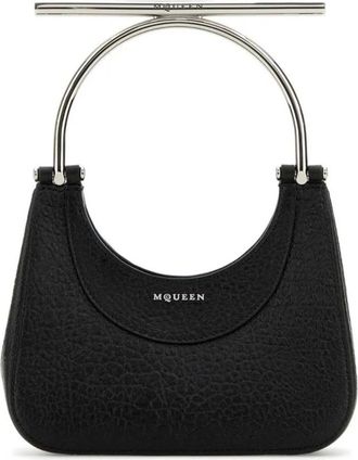 Alexander McQueen Alexander McQueen Crossbody Bags - Mini T-Bar Bag In Textured Black Lambskin - Gr. unisize - in Schwarz - für Damen