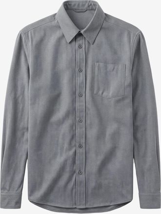 Knowledge Cotton Apparel Herren vegan Hemd Dune Regular Fischgrat Night Sky