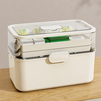 Generico Medicine Storage Box - Medicine Box Organizer | Medikamentenboxen | Medikamenten-Organizer | Erste-Hilfe-Aufbewahrungsschrank | He-Container