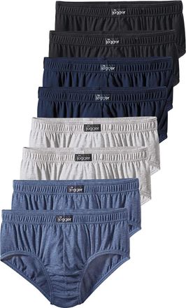 Le Jogger Herren Slips, 8er Pack, Unterhosen, Baumwolle, Schl&uuml;pfer, schwarz und mehrfarbig (9, bunt)