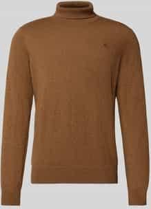 Lerros Rollkragenpullover mit Label-Stitching