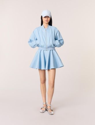 Maje Kurzer Bomber-blouson Aus Denim - Blau - Gr&ouml;&szlig;e 40 - Maje