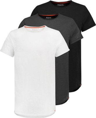 Sublevel T-Shirt Kurzarm Rundhals 3er Pack (3-tlg) 3er Pack Basic T-Shirt