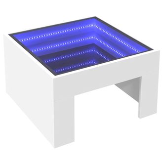 Generic Couchtisch mit Infinity-LED, Beistelltisch, Wohnzimmertisch, Kaffeetisch, Stubentisch, Sofatisch Modern f&uuml;r Wohnzimmer/B&uuml;ro(Grau Sonoma 70x50x30 cm) (