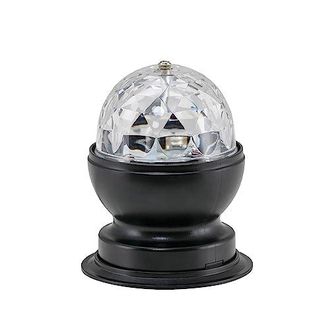 Briloner Briloner Leuchten - LED Party Tischleuchte, Tischlampe mit Lichteffekten, selbstdrehend, Partylicht, inkl. Kabelschalter, Schwarz