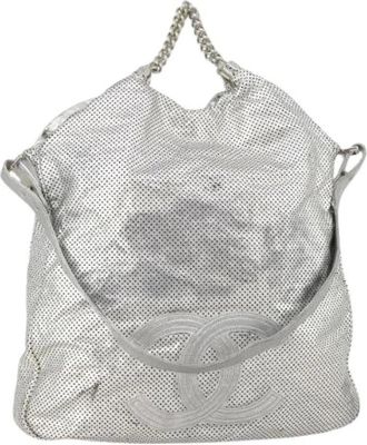 Chanel Sac bandouli&egrave;re vintage doccasion - Femme - Pre-owned - Gris - Taille: ONE Size