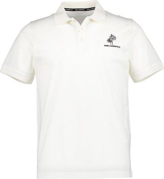 Karl Lagerfeld Herren Polo-Shirt wei&szlig; Baumwolle