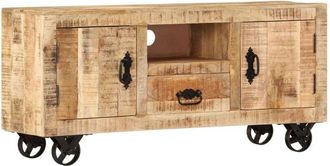 vidaXL TV-Schrank Raues Mangoholz 110x30x50 cm Vidaxl