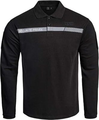 A10 Equipment POLO SÉCU-ONE MANCHES LONGUES SÉCURITÉ PRIVÉE NOIR