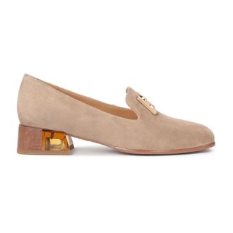 Kazar Wildleder Halbschuhe mit verziertem Absatz - - Shoes - Damen - Beige - 37 EU
