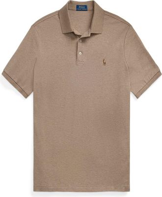 Ralph Lauren Softes Jersey-Poloshirt mit Pony-Stickerei, Custom Slim Fit in