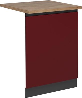 Vicco Geschirrspülblende R-Line, Rot, 60 cm, AP Eiche, Vicco