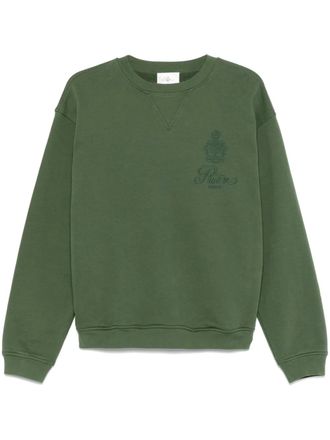 Frame Denim sweat à logo brodé - Vert