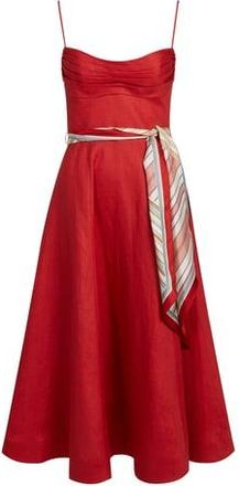 Zimmermann Robe mi-longue Rebellion Tuck en lin