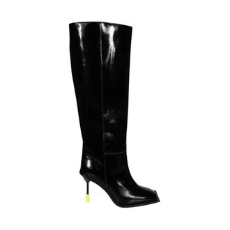 Msgm Lederstiefel mit quadratischer Zehenpartie - - Shoes - Damen - Schwarzk - 36 EU