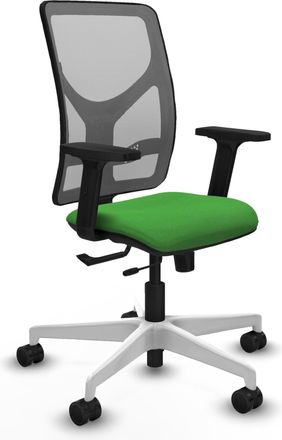 Piqueras y Crespo B&uuml;rostuhl f&uuml;r Lendenwirbels&auml;ule, verstellbar, mit 2D-Armlehnen, ausgestattet mit Syncro/Traslack und Schneideschaum, mit Rollen 65 mm, Nylon, Grau/Gr&uuml;