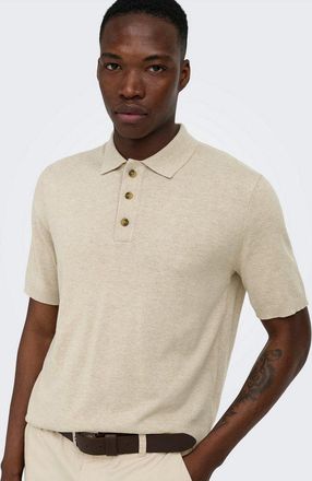 Only & Sons Polokragenpullover ONSLOUI REG 12 SS MEL POLO KNIT NOOS Baumwollmischung, regular fit