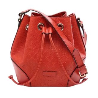Gucci Pre-owned Sac seau en cuir Bright Diamante - Femme - Pre-owned - Rouge - Taille: ONE Size