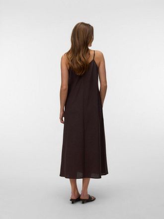 Vero Moda Tr&auml;gerkleid VMSELMA 7/8 SINGLET DRESS NOOS Baumwollmischung, mit Leinen, verstellbare Spaghettitr&auml;ger