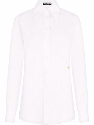 Dolce & Gabbana chemise en popeline à logo DG - Blanc